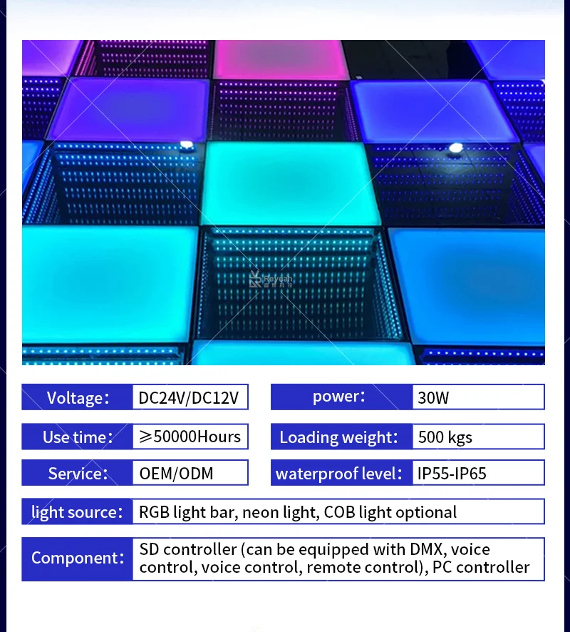 Portable Wedding Led Infinity Mirror Dance Floor Mat For Disco Stage ...