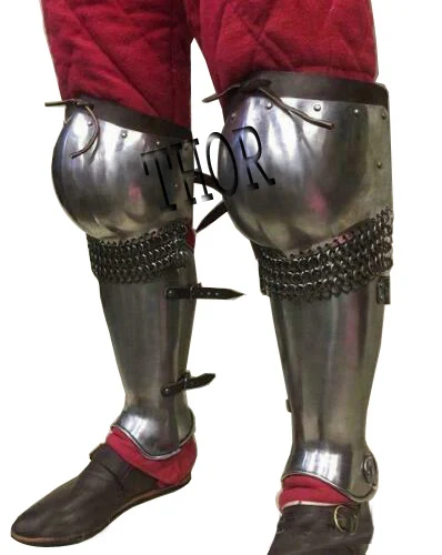 Medieval Armor Gr eaves Knight Armour Full Leg Guard Leather Arm Guard ...