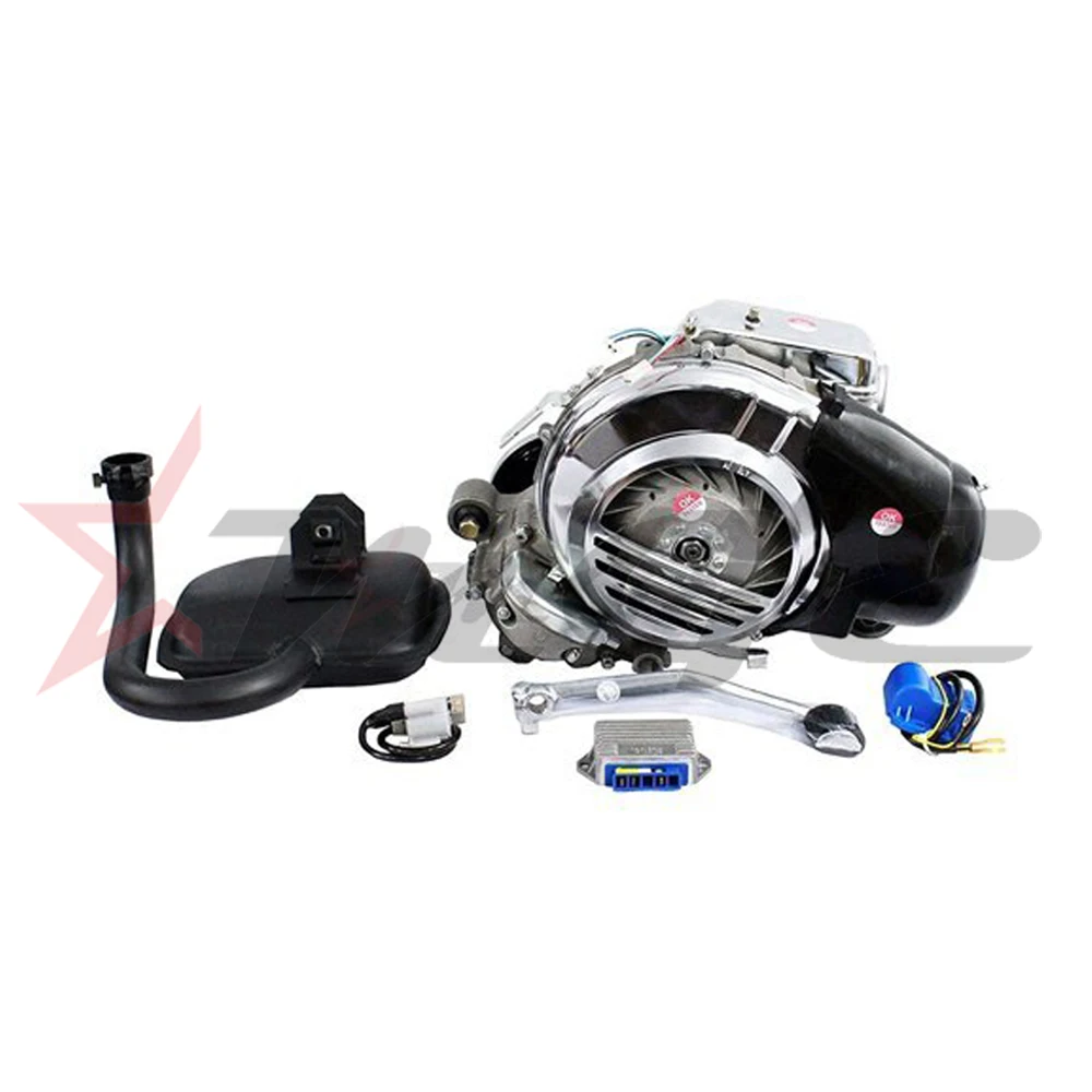 Scooter Complete Engine Assembly 150cc (2 Stroke) 5 Port Reed Valve Type Kick Start / Electric ...