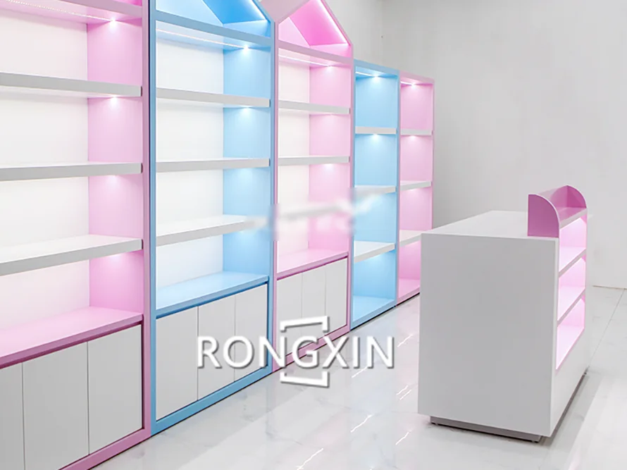 Retail Cosmetic LED Lighting Display Stand Shelf Make up Display ...