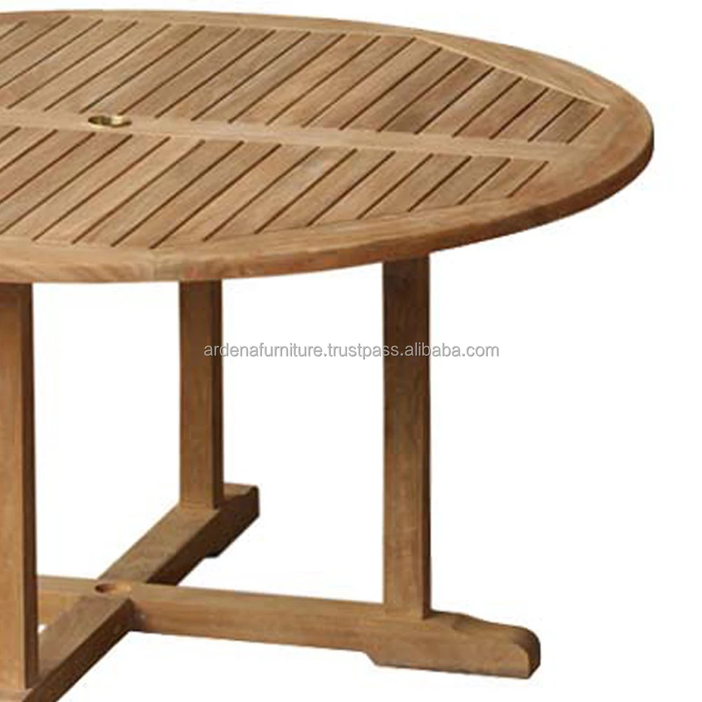 Modern Large Round Teak Dining Tables for Gardens Pools Restaurants ...