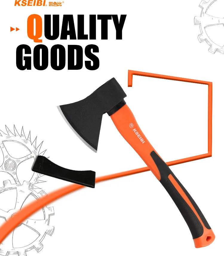KSEIBI AXE WITH FIBERGLASS HANDLE - 600g for Wood Cutting