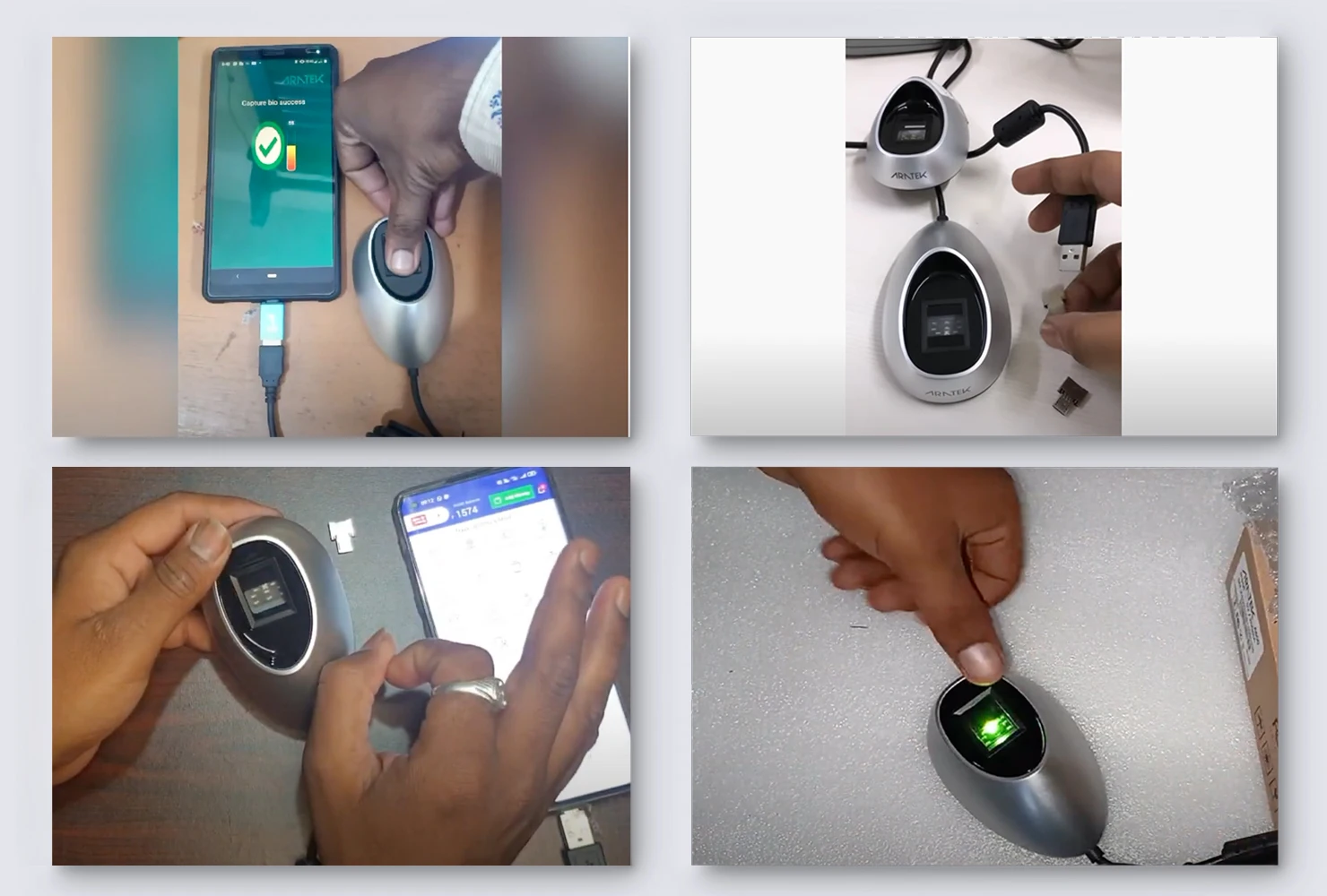 Aratek Fingerprint Reader Easy-to-use Biometric Fingerprint Device A600 ...