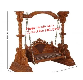 Indian Royal Rajasthani Jodhpur Hand Carved Wooden Swing Jhoola (indian ...