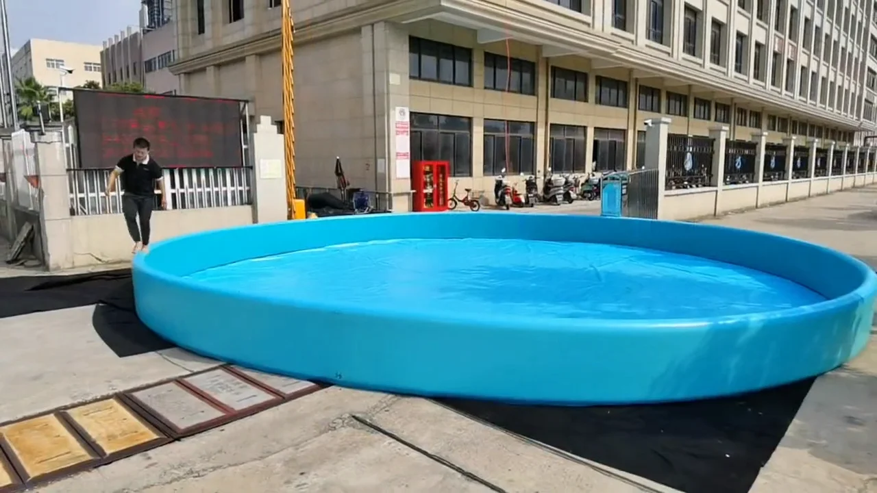 Out Door Drop Stitch Strong Hard Large Size Blue Pool Kids Swimming ...