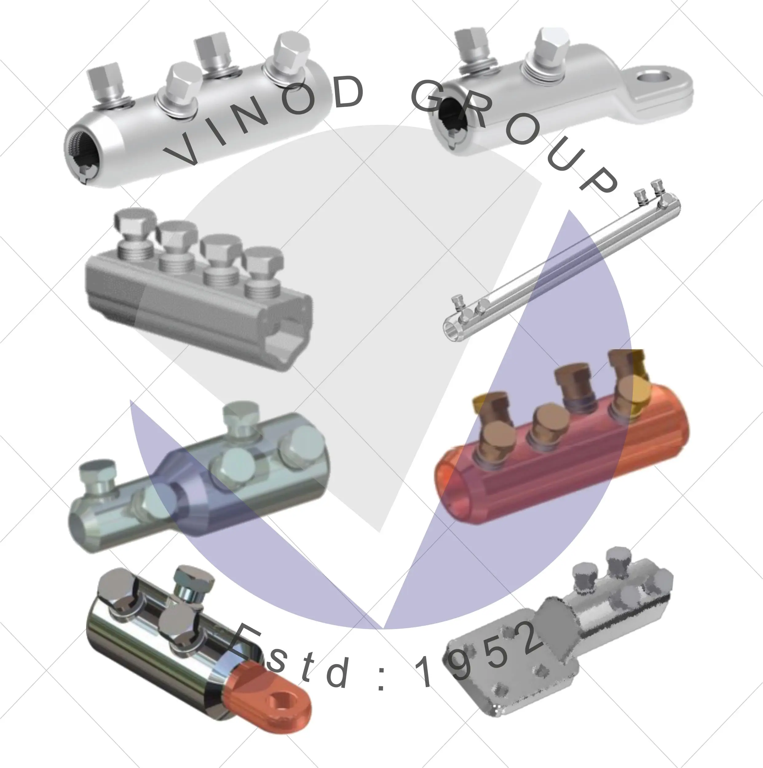 Shear Bolt Cable Lugs & Connectors for 35KV Electrical Connections