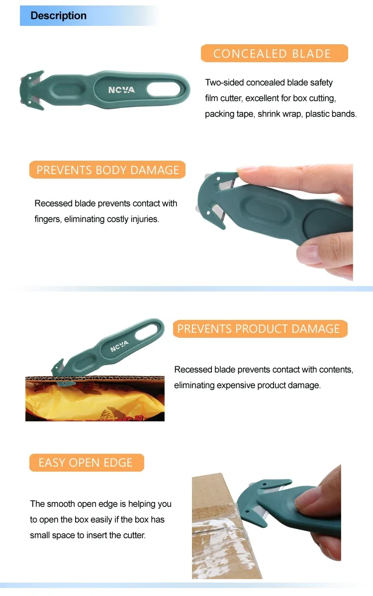 Two-sided Concealed Blade Film Cutter - Durable & Versatile