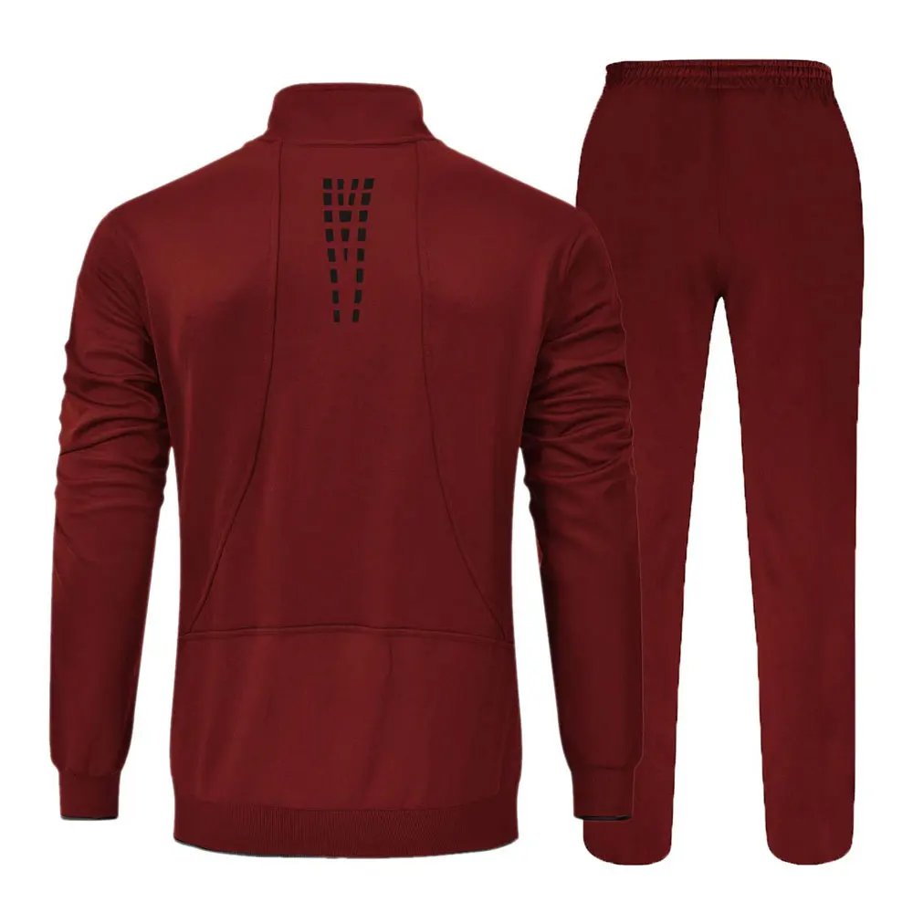 High Quality Comfortable Plain Joggers Suits Zipper Up Training Sports ...