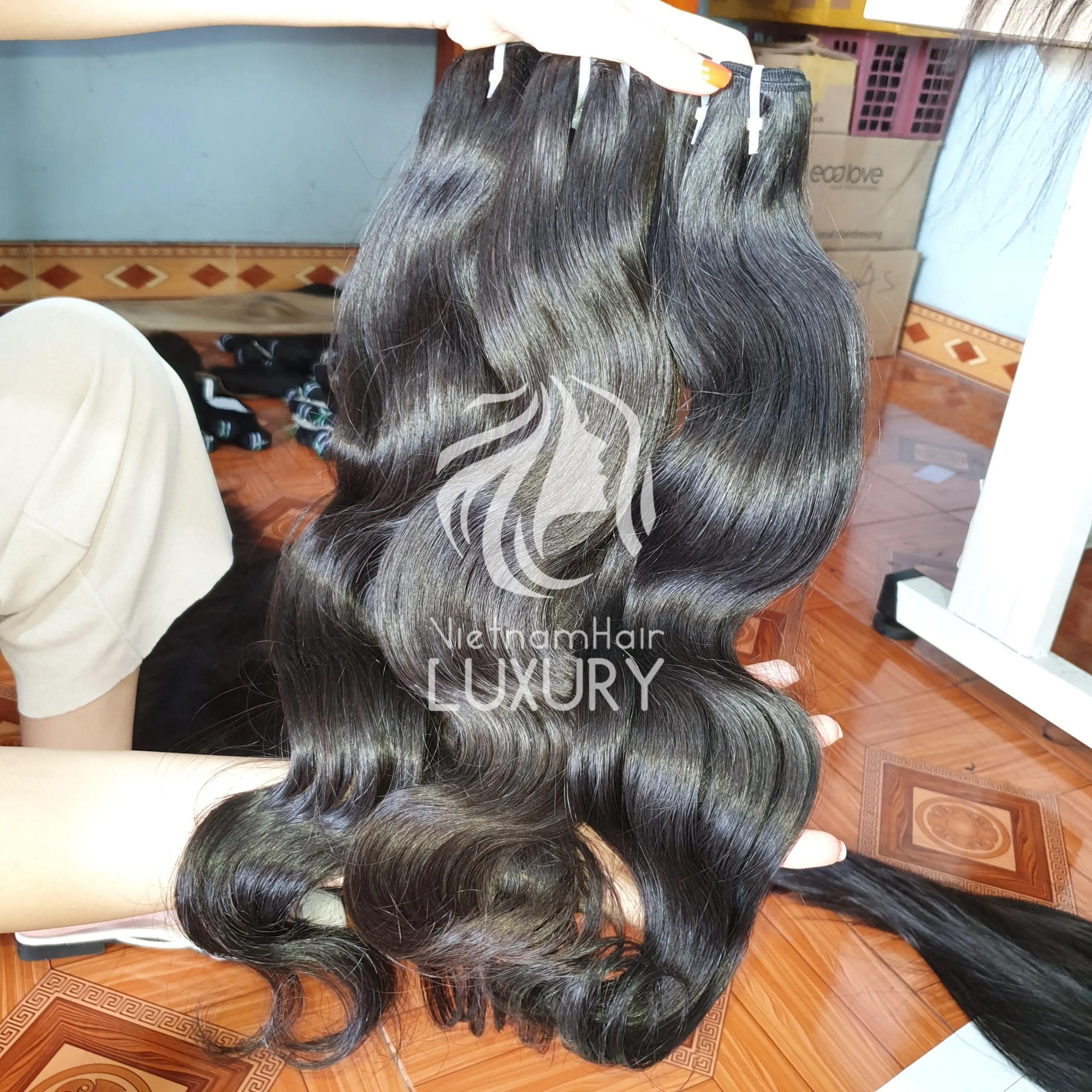Lace Front Wigs Vietnamese Hair 180% Density Donors Wig With Natural ...