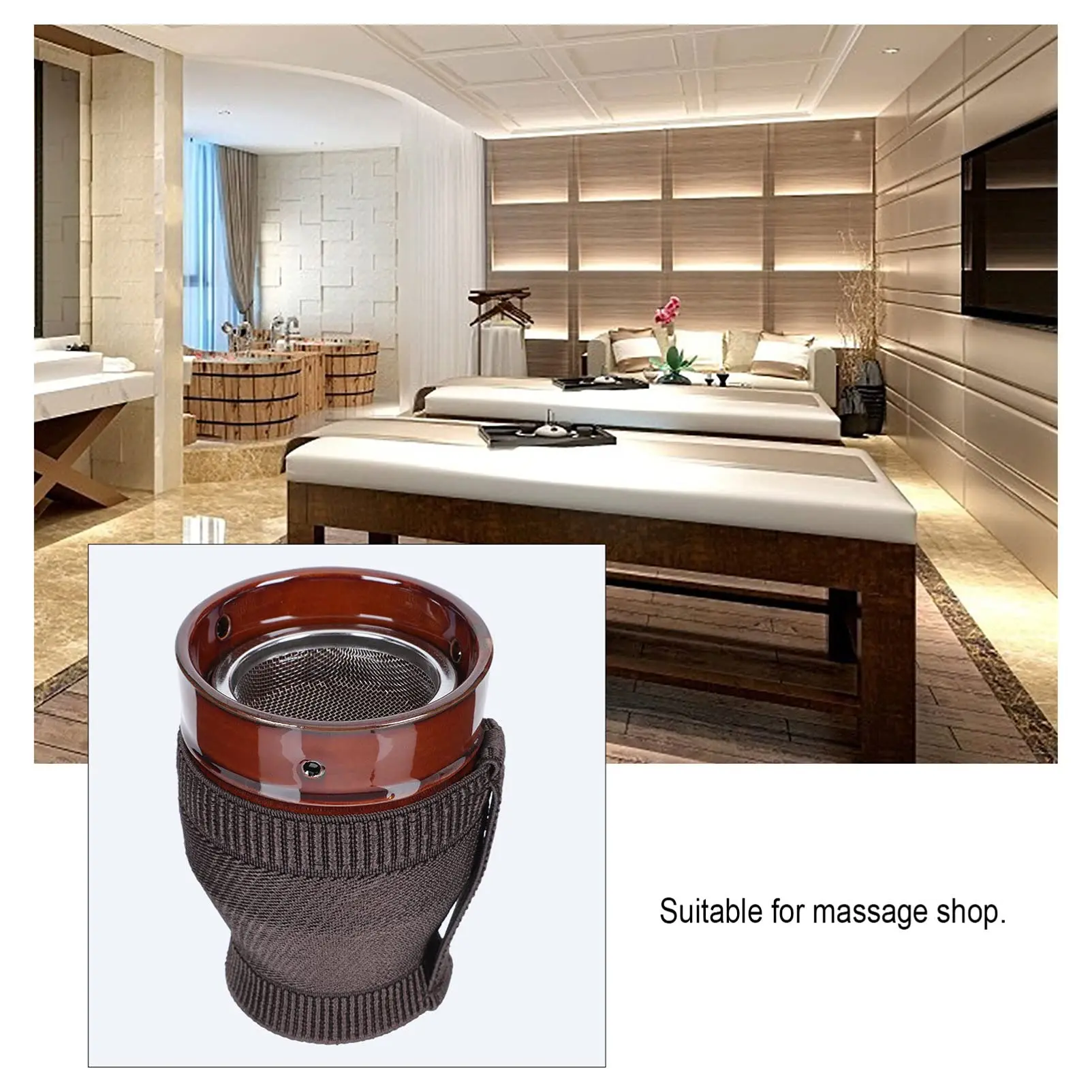 Moxa Burner Moxibustion Pot Ceramic Cup Moxa Stick Burner Holder ...