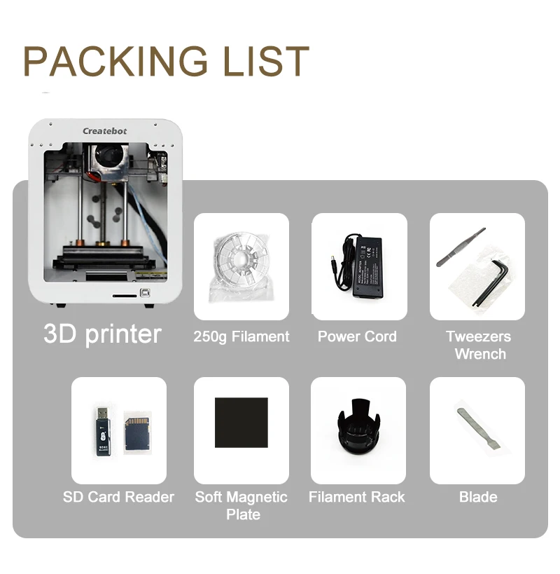 FDM Mini 3D Printer for Home & Kids - PLA Printing, 0.1mm Precision ...