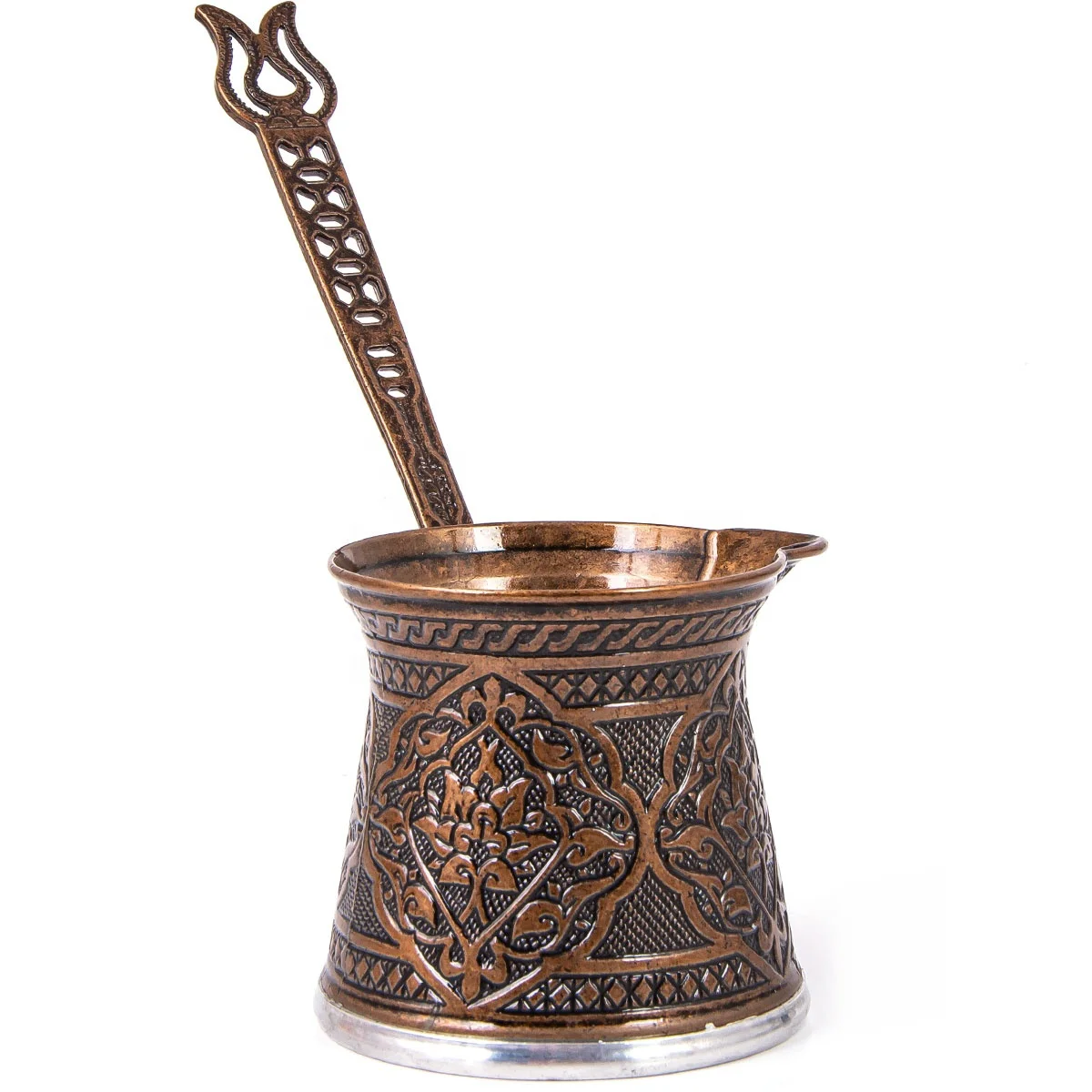 Rustic Traditional Turkish Coffee Pot Set of 3 - Perfect Gift