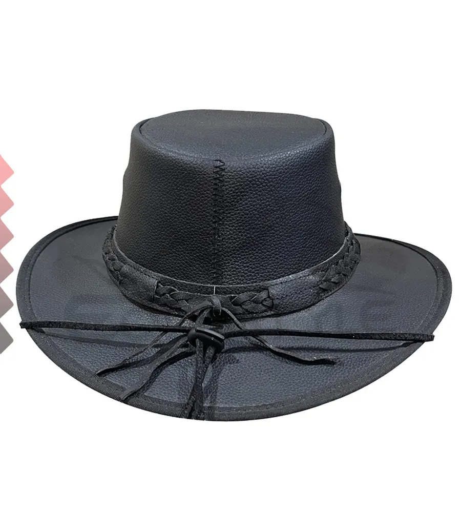 Full Grain Cow Leather Cowboy Hat Unisex Design Western Leather Hat ...