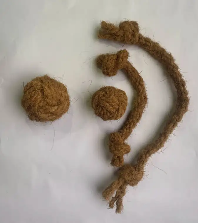 Coco Ball Dog Chew/ Natural Coconut Chew Rope Toy - Coconut Husk Rope ...