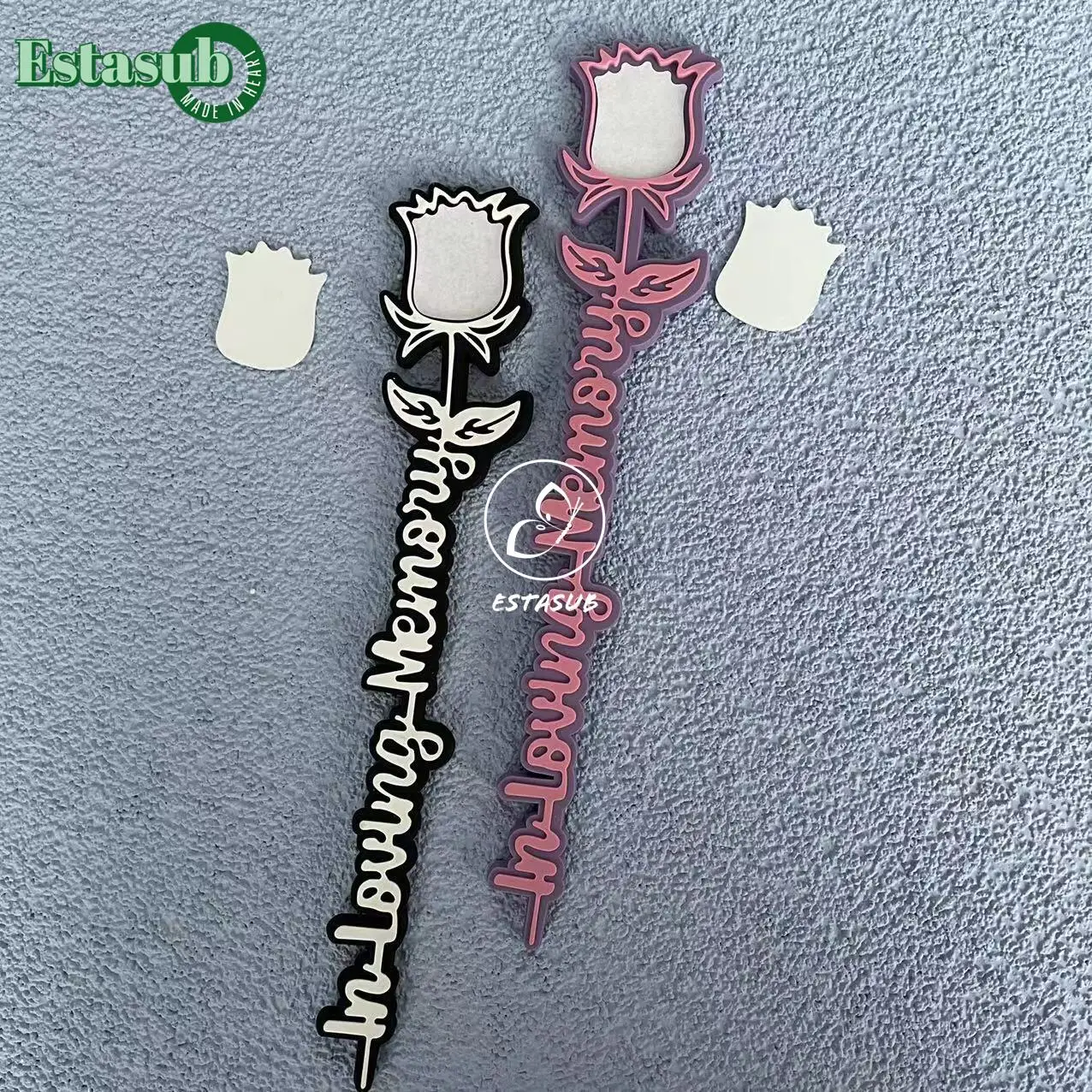 Acrylic Sublimation Blanks In Loving Memory Rose Sticker With Mdf ...