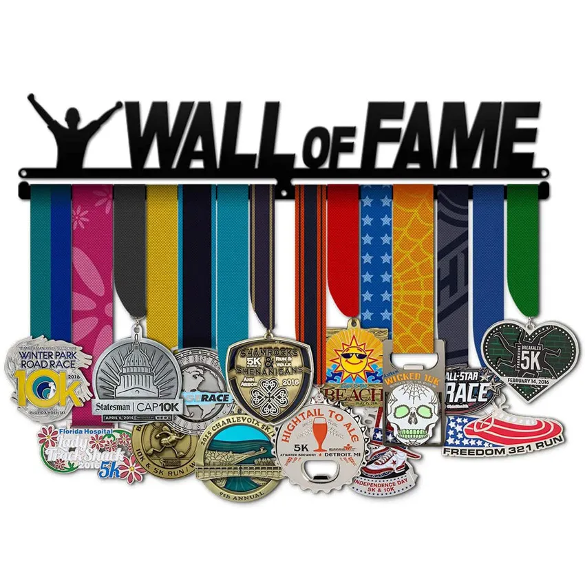 Personalized Athletes Award Ribbon Medal Hanger Steel Medal Holder ...