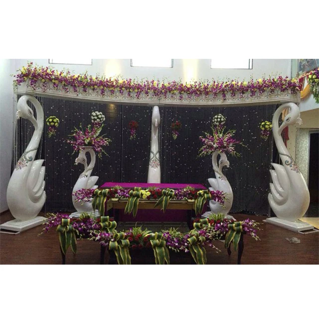 Swan Themed Wedding Party Stage Decor Beautiful Swan Themed Wedding ...
