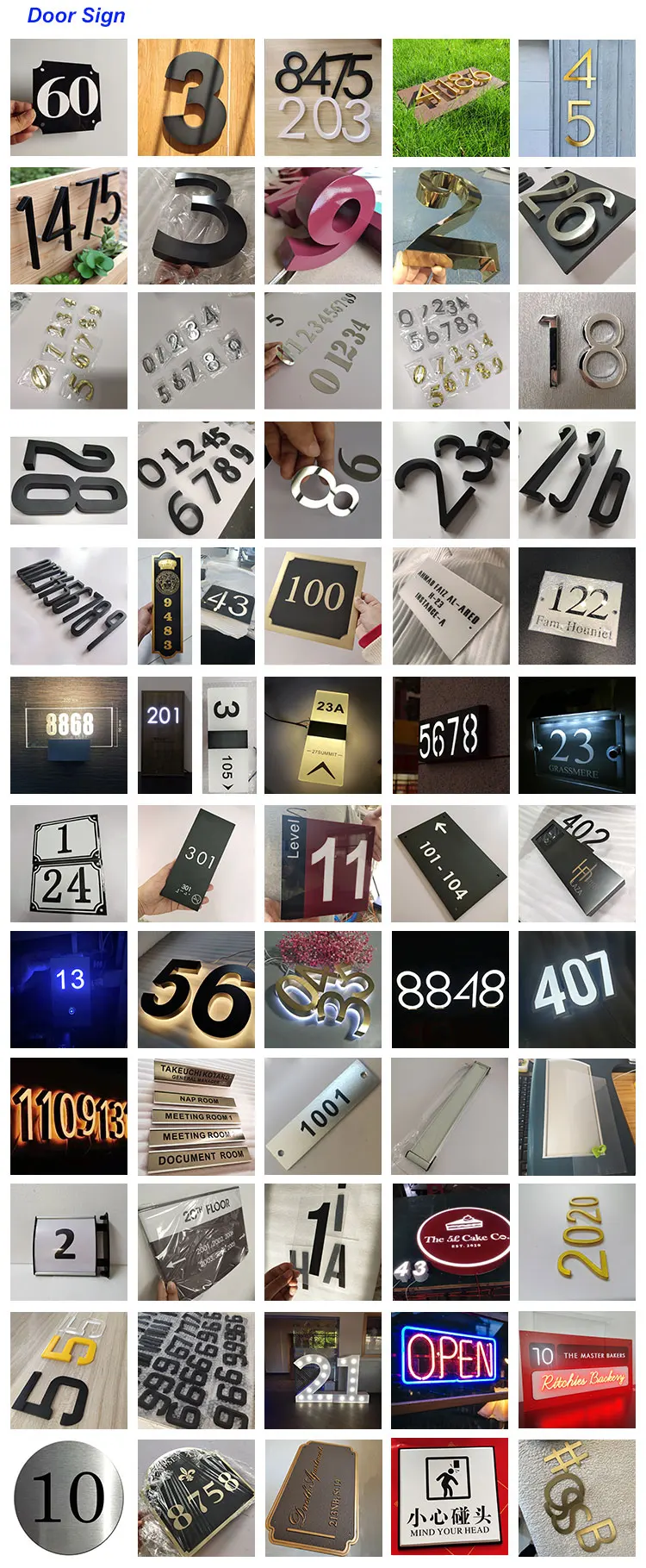 Clear Frosted Acrylic Door Sign 24X36 - Modern & Transparent