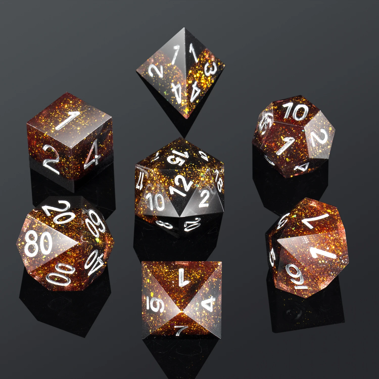 Wholesale Sharp Edge Dnd Resin Dice Sharp Edge Resin Dice Set Custom ...