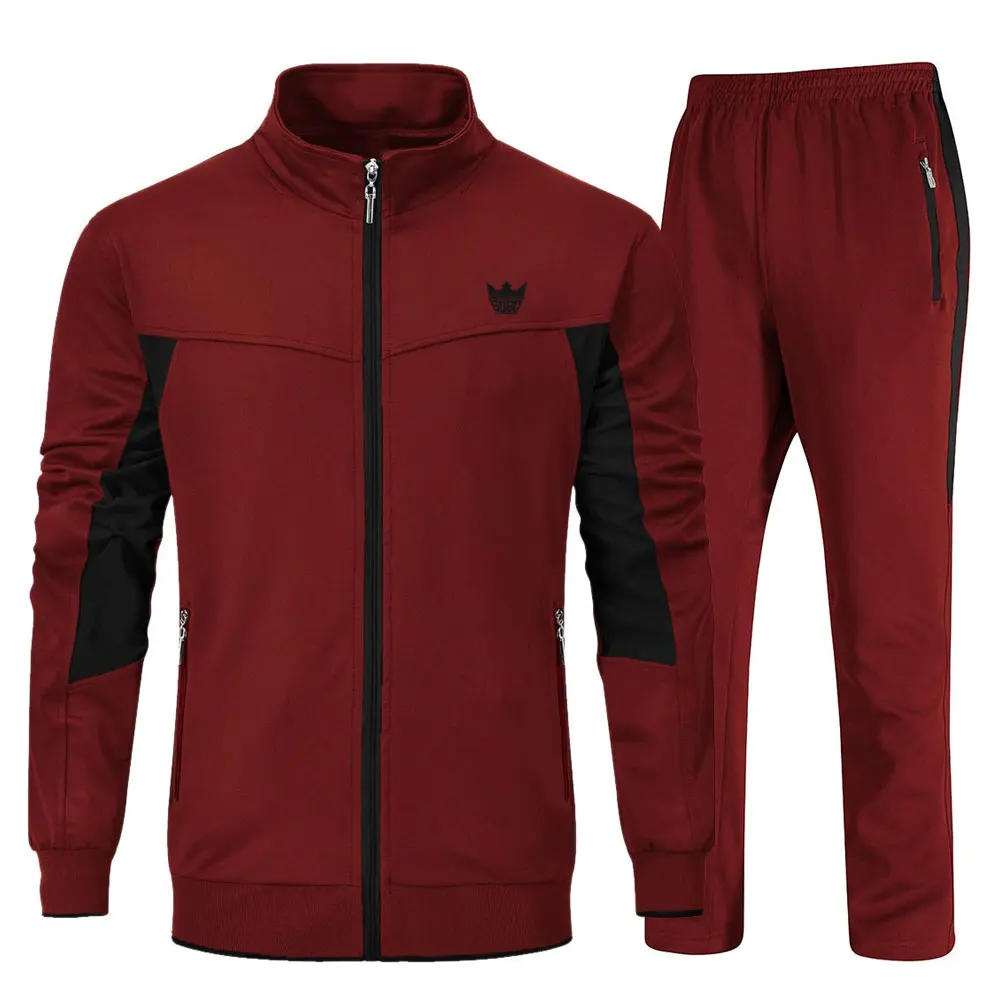 High Quality Comfortable Plain Joggers Suits Zipper Up Training Sports ...