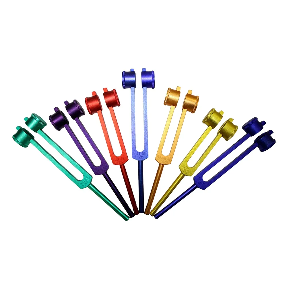 Aluminum Alloy 7-piece Tuning Fork Set - 128hz 256hz 512hz 1024hz ...