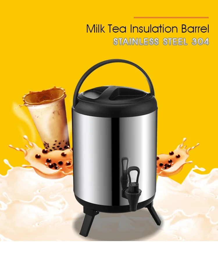 Milk Tea Insulated Barrel Stainless Steel 304 With Tap And Temperature ...