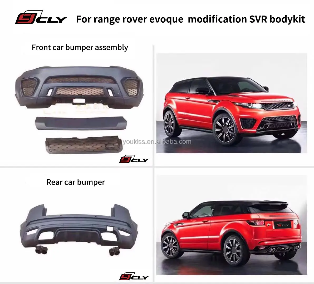 Genuine Car Bumpers For Range Rover Evoque Facelift Svr Front Car ...