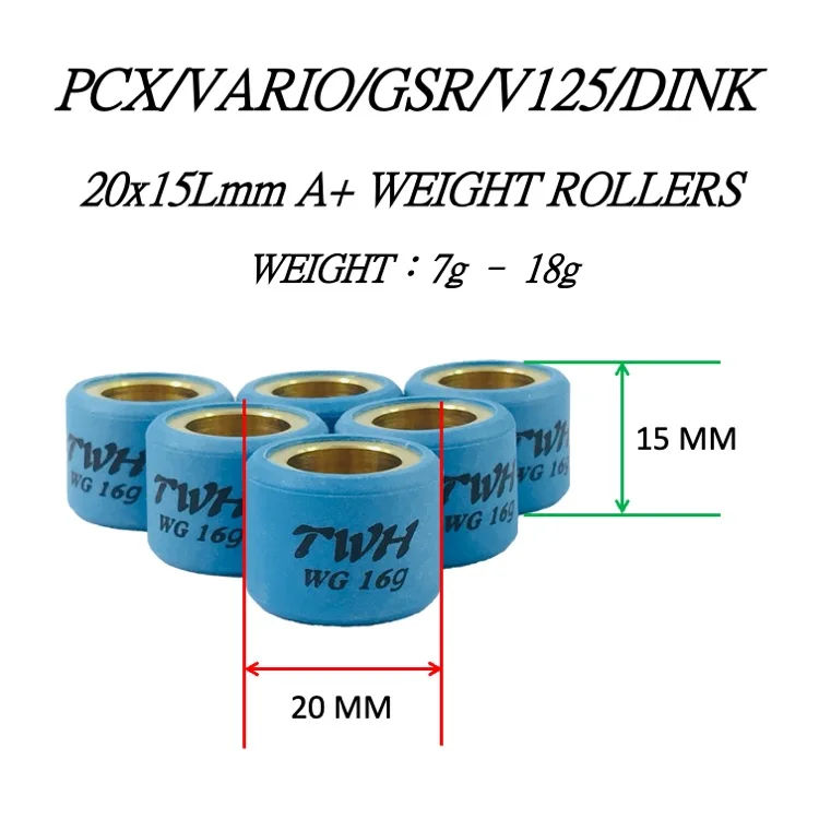 TWH PCX GSR VARIO Scooter Racing 20x15l A+ Weight Rollers