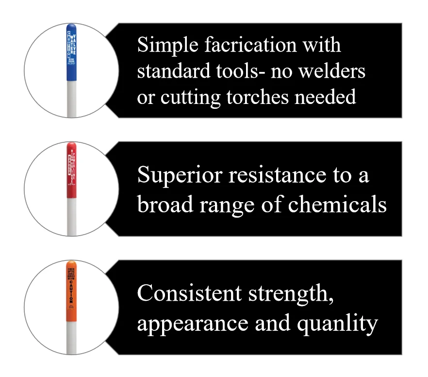 Customized Design FRP Pile - Fiberglass Utility Marker Post