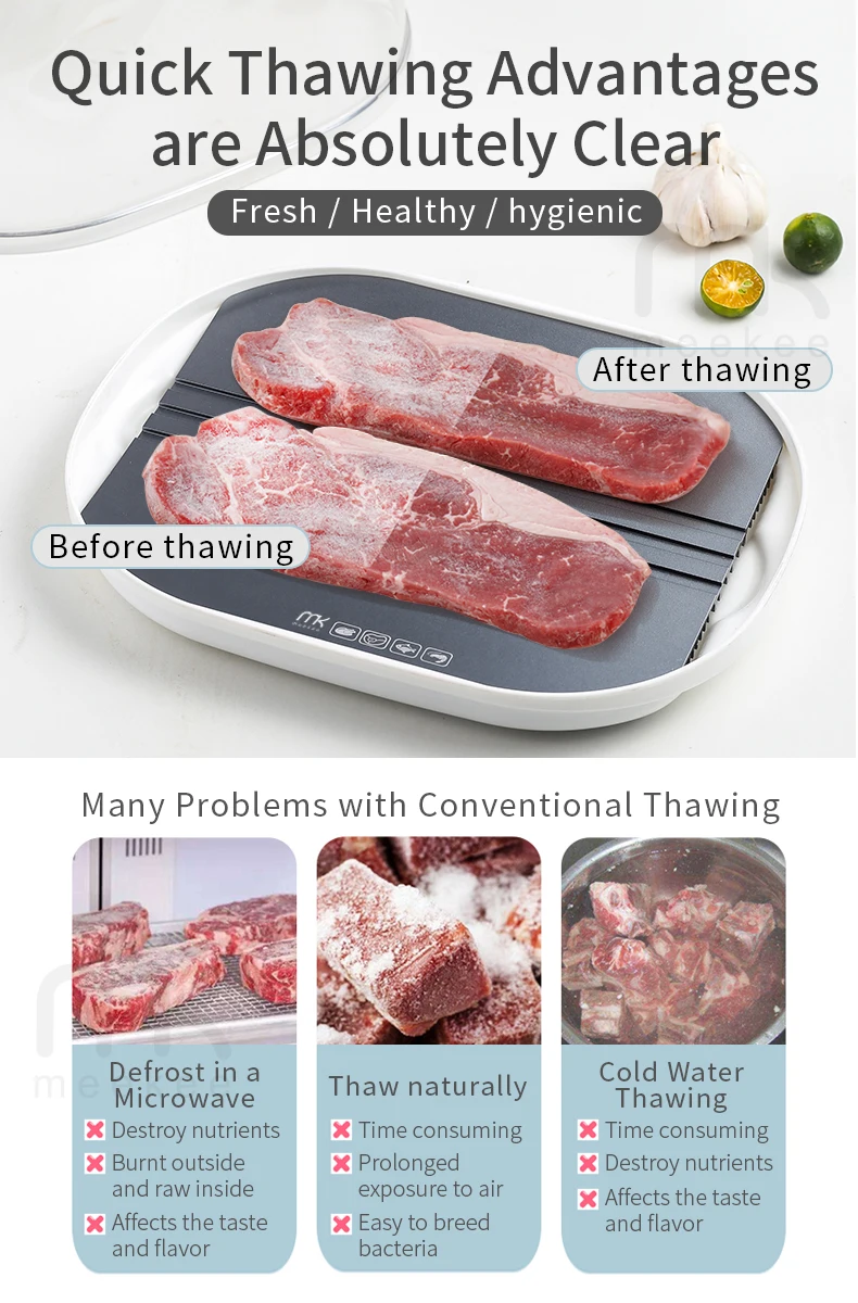 Aluminum Meat Defrosting Tray - Fast & Sustainable Thawing