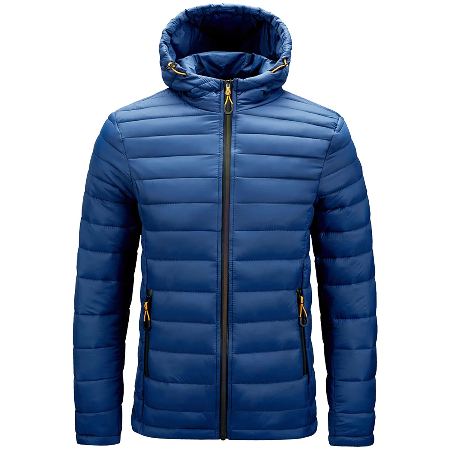 Women Puffer Jacket Zipper Lightweight Hooded Puffer Jacket Custom ...