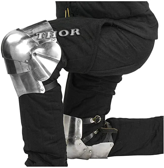 Medieval Knee Armor Set/poleyns - 18 Gauge Steel Greek Hoplite Greaves ...