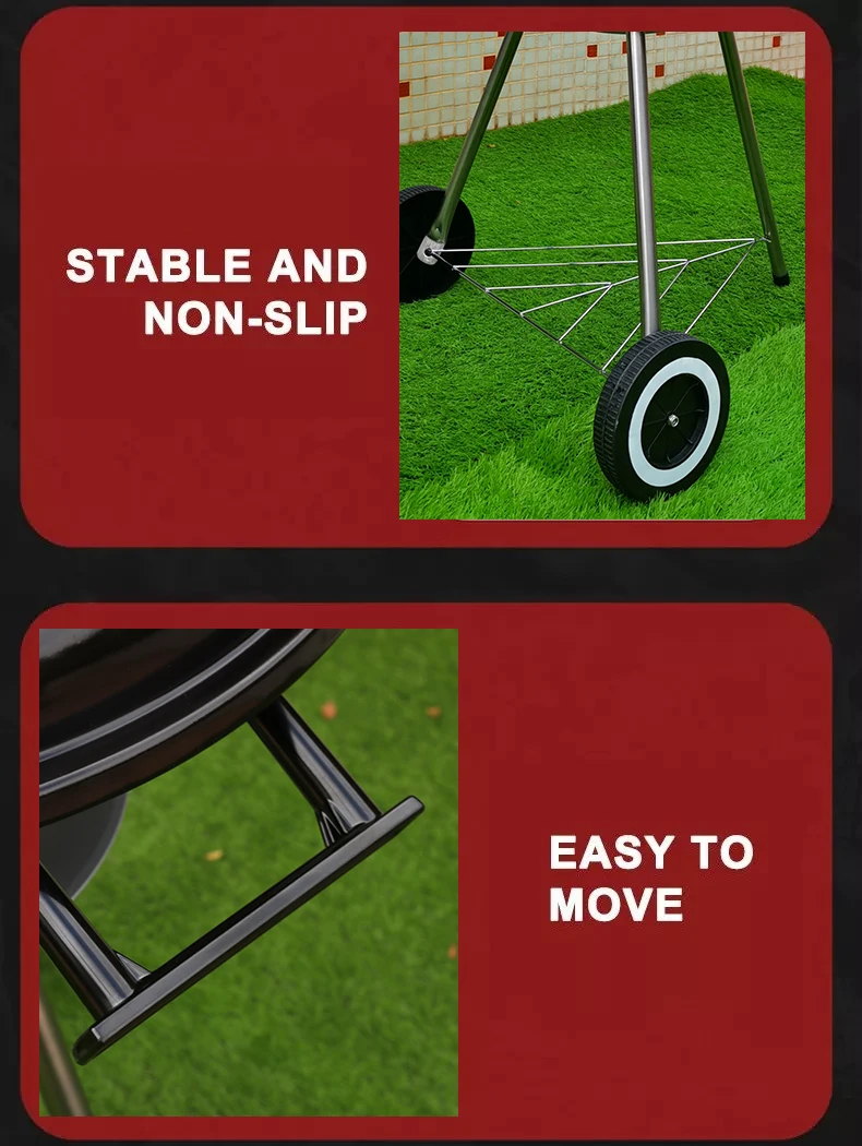 F03 18 Inch Gs Outdoor Barbeque Stainless Steel Legs Portable Easy To ...