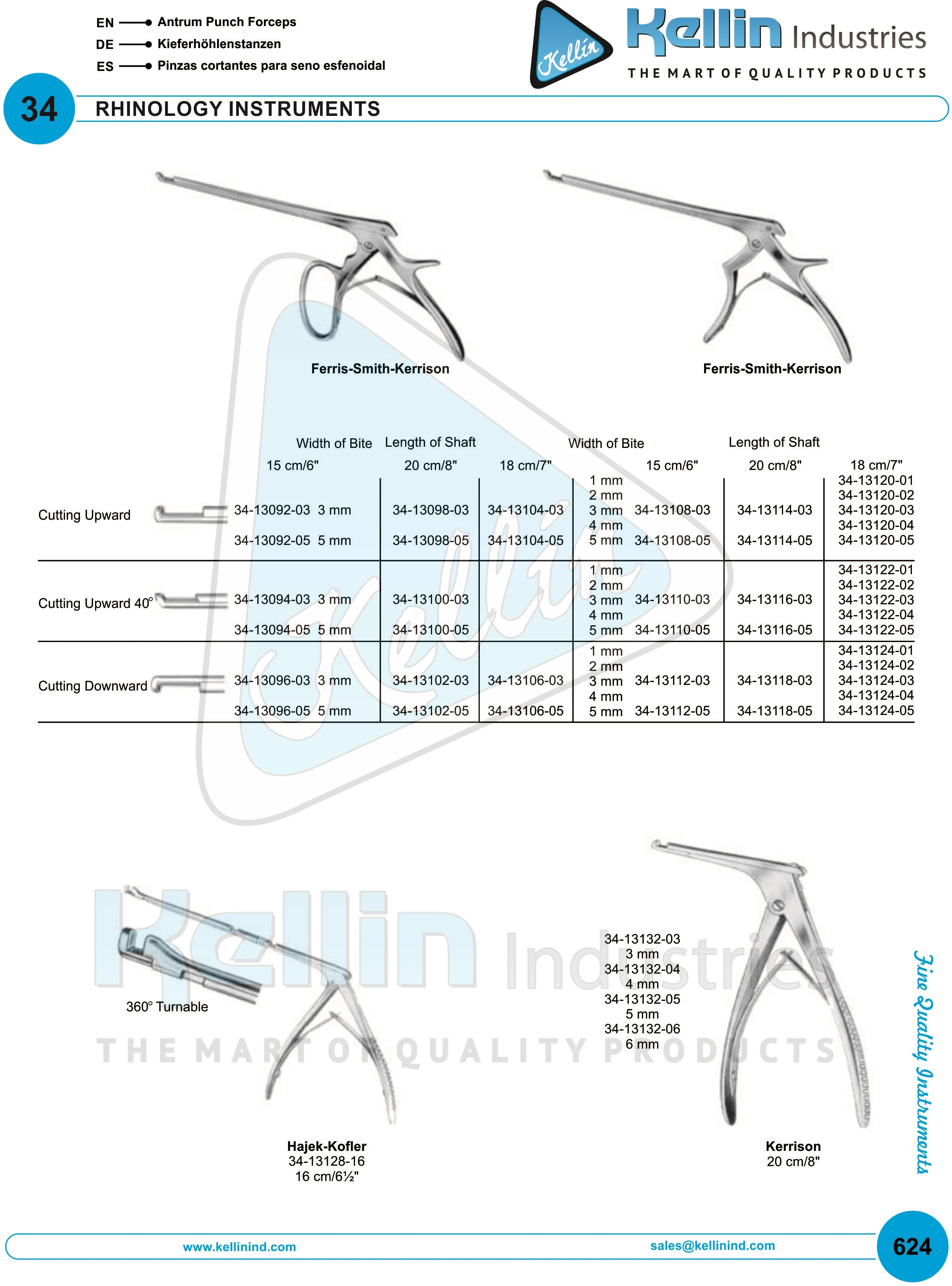 Kerrison Antrum Punch Forceps 5mm Shaft 20cm Upward Biopsy Punch ...