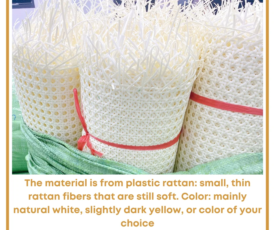 Shop High Quality Rattan Plastic Webbing Rolls from Vietnam