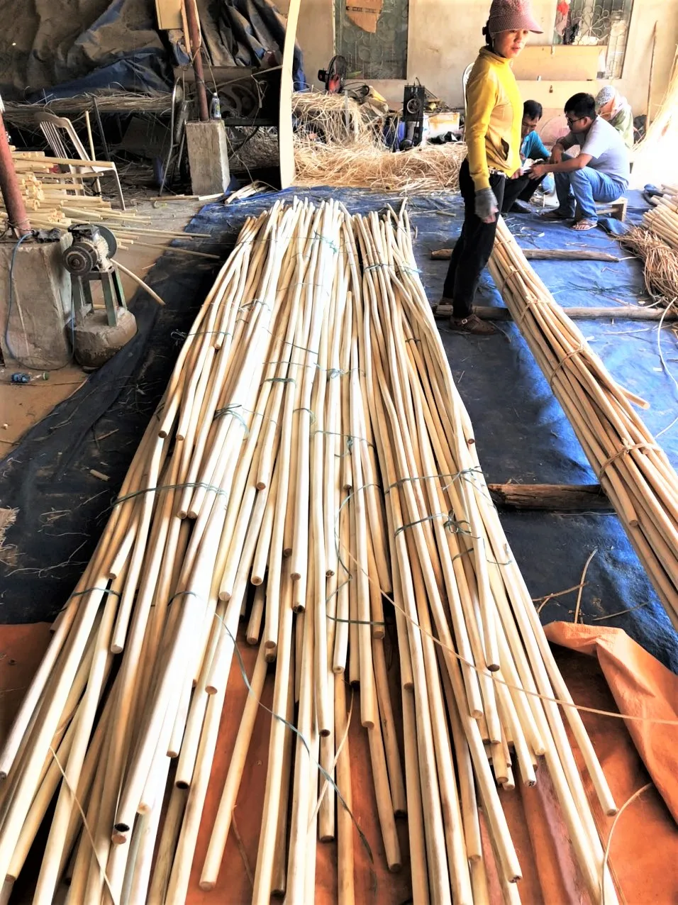 Straight Rattan Bamboo Poles/ Rattan Cane Pole For Making Handicraft ...