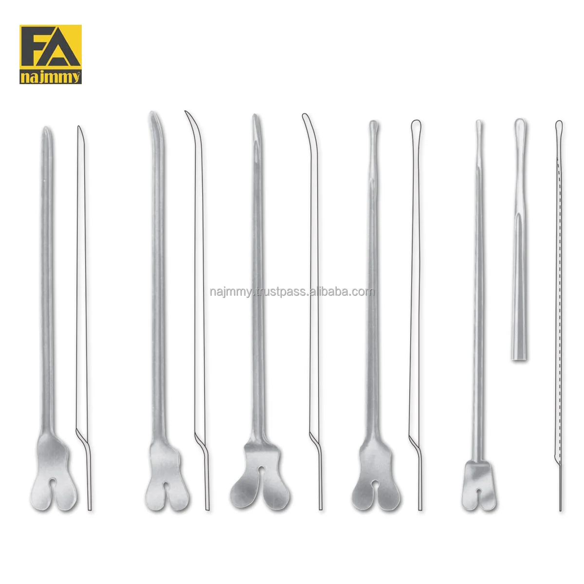 WILLIAM LACRIMAL PROBES Muldoon Lacrimal Dilator Probe Bowman Lacrimal Probe Double Ended Eye ...