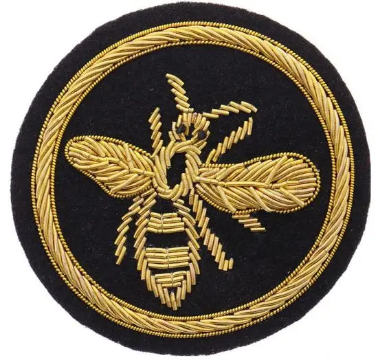 Hand Embroidered Bullion Wire Blazer Patches And Badges - Buy Security ...