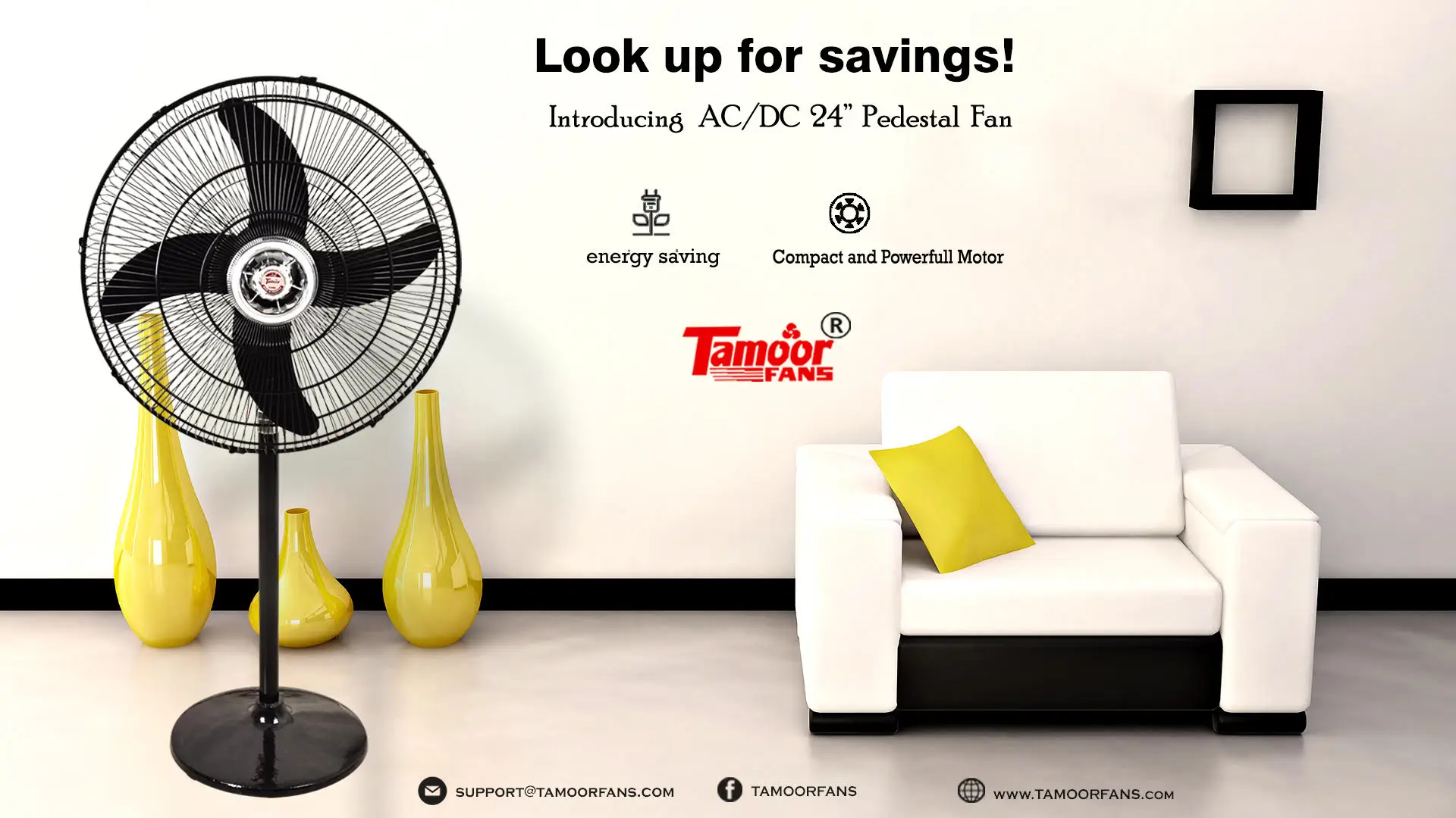 Tamoor Fans - Super Pearl Model (30W ECO-SMART) - Noiseless & Energy Saver