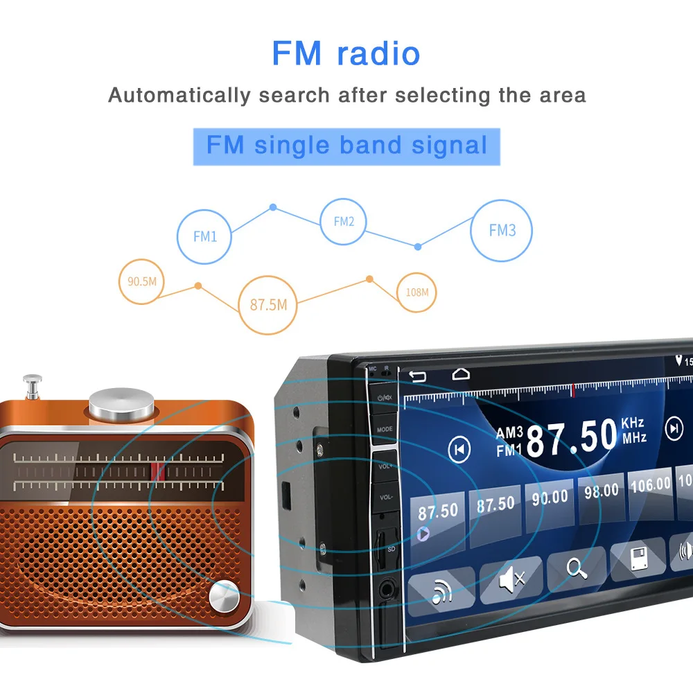 Android 7 Inch Screen Fm Radio Sd Card Support Car Dvd Player - Buy Sd ...