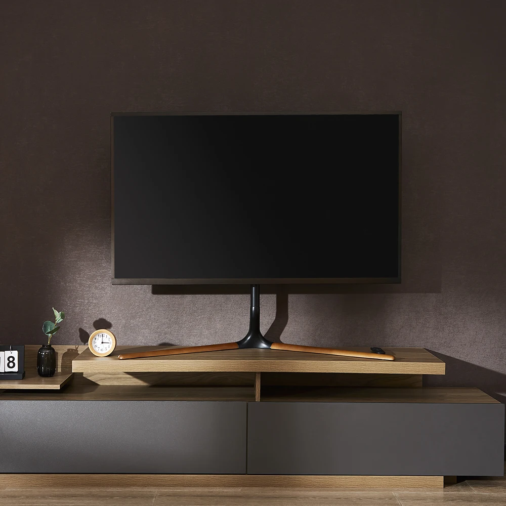 LUMI Aluminum TV Pedestal Mount - Modern & Adjustable Design