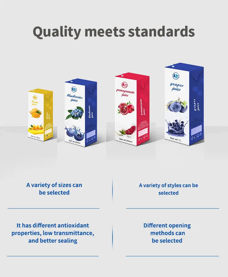 Aseptic Brick Carton for Milk and Juice Drink Packaging