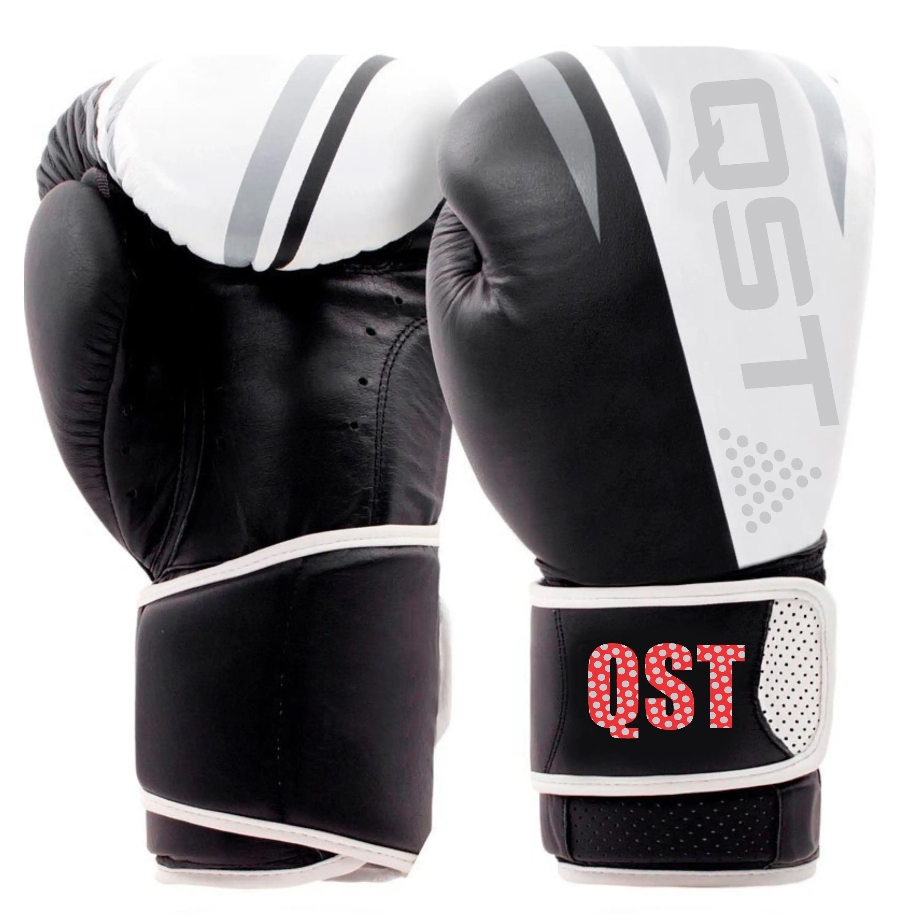 Custom Printed Punching Training Boxing Sparring Gloves Cowhide Leather ...