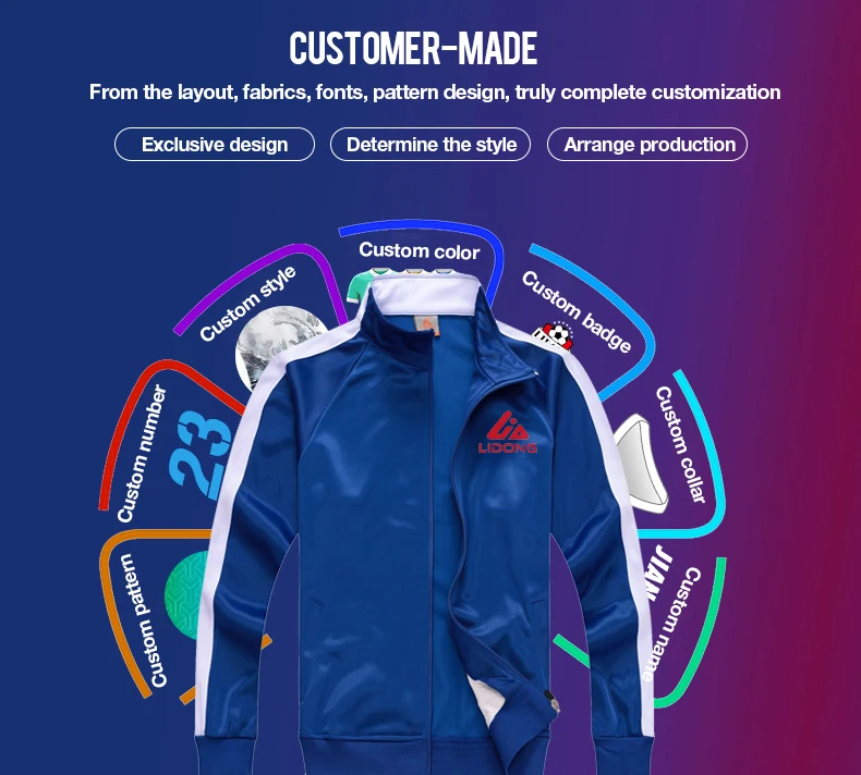 Custom Gym Wear Men Training Jogging Wear Soccer Training Tracksuit ...