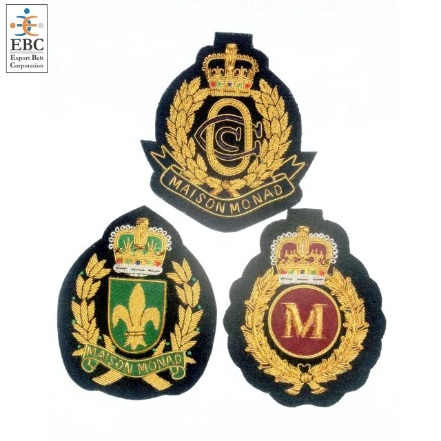 OEM Gold Eagle Libya Flag Bullion Badges for Uniforms