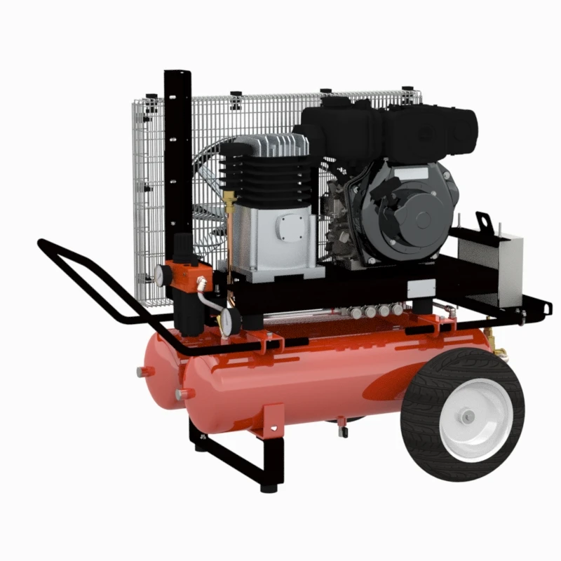 New L22+22 Hp 10 Diesel Motorcompressor Electric Starter With Double ...