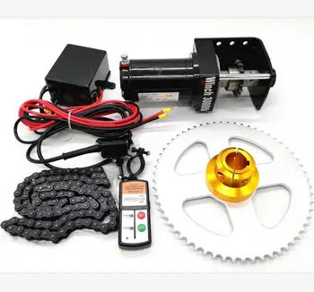 Motorised Caravan Trailer Boat Mover 3000lb Winch Wheels Kit Remote ...
