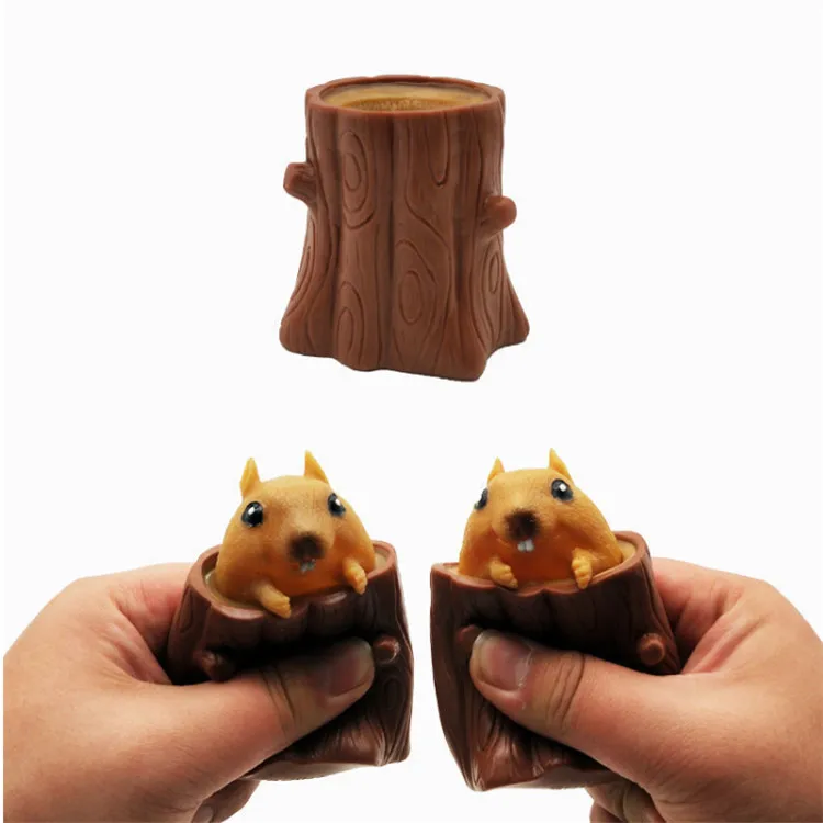 Hot Selling Children's Toys Evil Decompression Tree Stumps Rubber ...