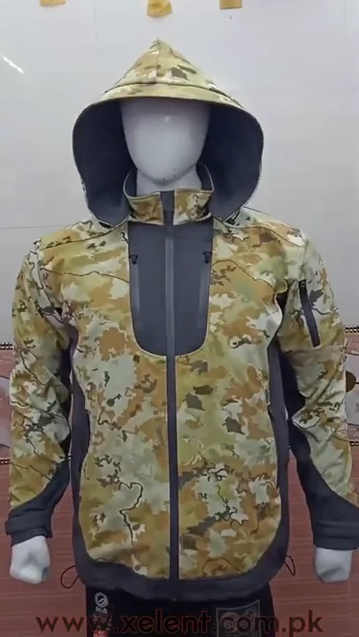 New Custom Hunting Jacket Made With Softshell Silent Fabric Breathable ...