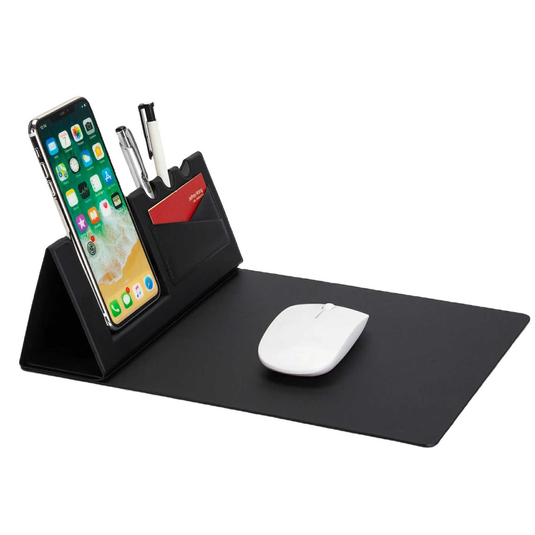 Fc Foldable Wireless Fast Charger Mouse Pad With Phone Stand Wireless ...